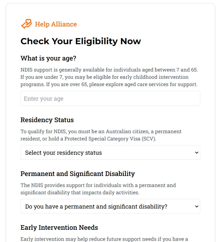 NDIS Eligibility Criteria & Checker | Help Alliance